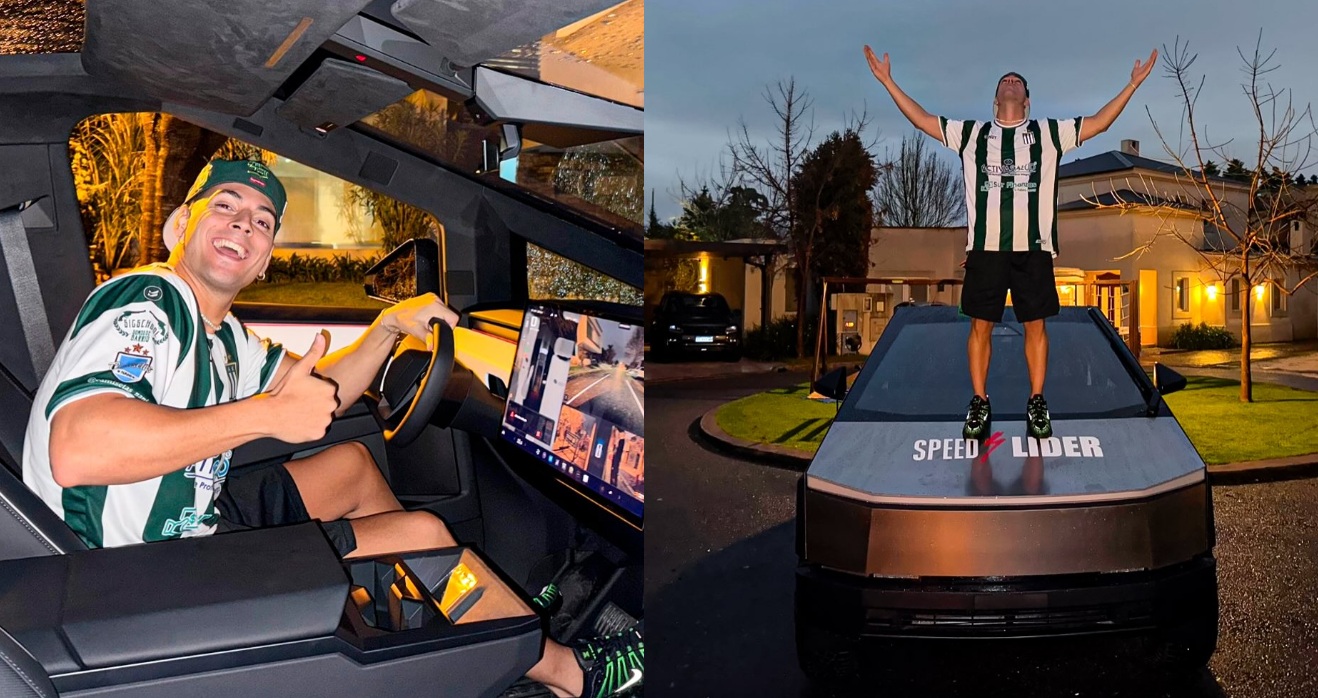 El streamer Coscu compartió una foto con su Tesla Cybertruck: "Mi ...